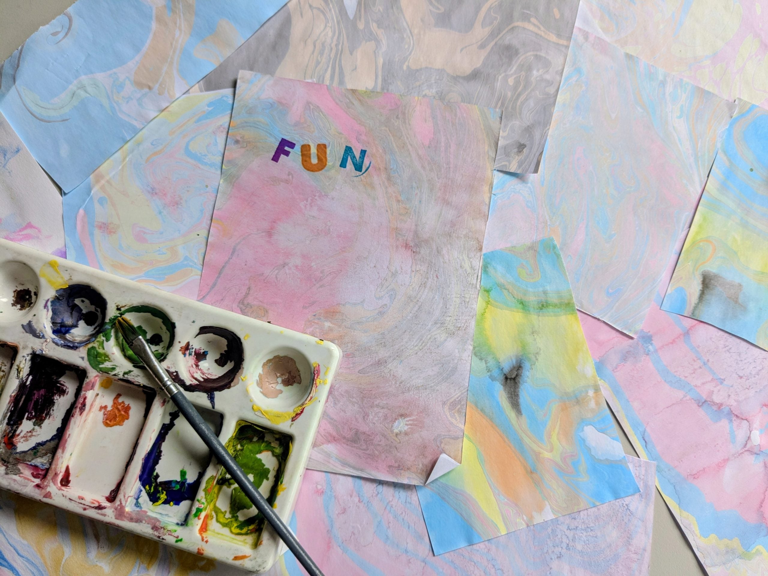 Suminagashi splash for 9-12 years - Penrith Regional Gallery